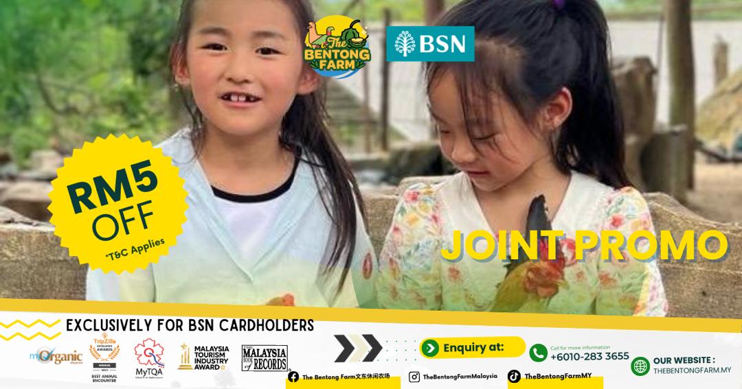 📣BSN Cardholders Save RM5 at The Bentong Farm! 🌾🌟 Take advantage of ...